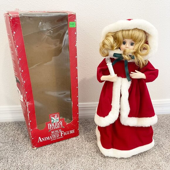 Holiday Time | Holiday | Vintage Christmas Doll Holiday Time Musical ...